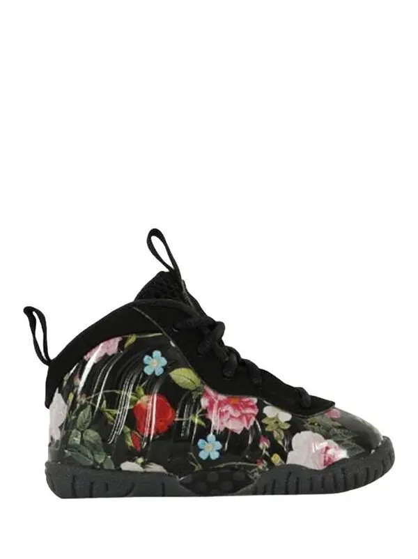 Nike Little Posite Td 'floral' Sneakers - Black