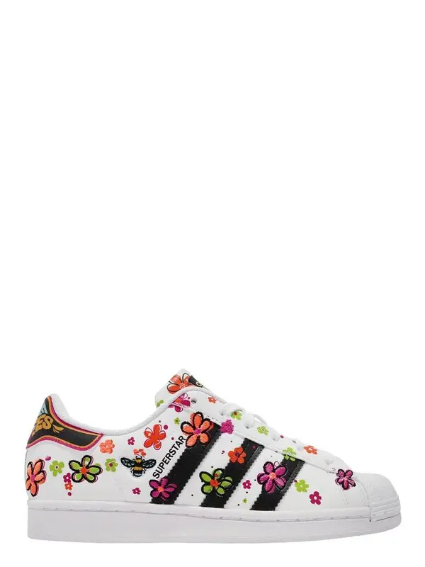 Adidas Superstar J Floral Sneakers - White