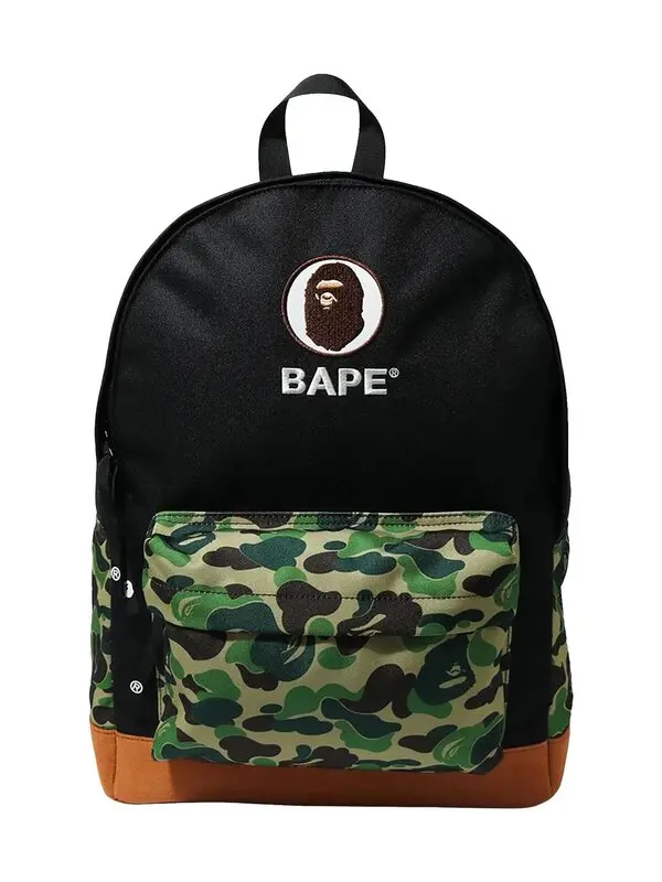 A BATHING APE Abc Camo Ape Head Daypack - Green