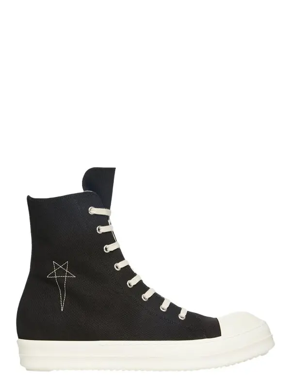 Rick Owens Pentagram High Sneakers - Black