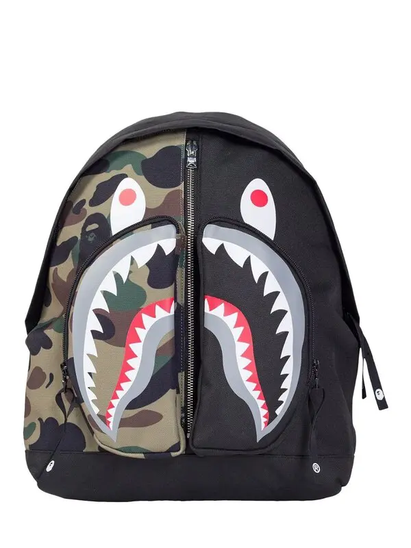 A BATHING APE 1st Camo Shark Day Pack - Black