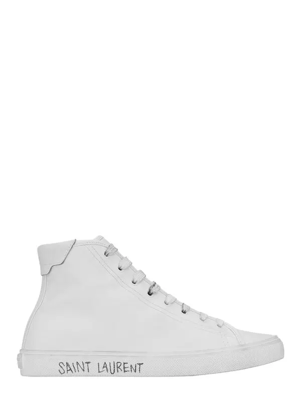 Saint Laurent Malibu Mid-top Sneakers - White