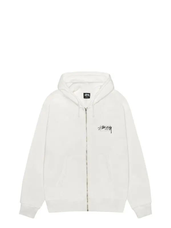 StÜssy Pigment Dyed Zip Hoodie - Cream