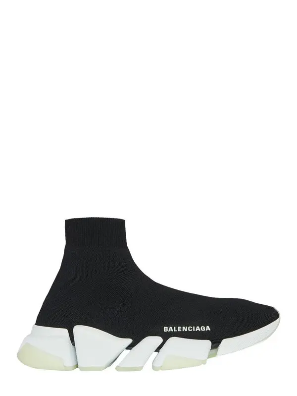 Balenciaga Speed 2.0 Glow In The Dark Sneakers - Black