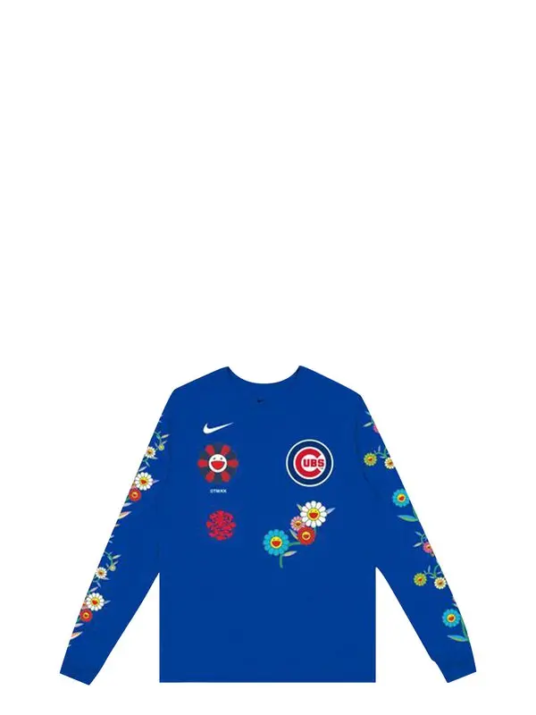 Nike X Takashi Murakami X Mlb World Tour Tokyo Series 2025 Cubs Long-sleeve Tee - Blue