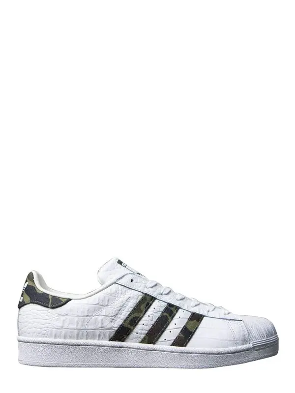Adidas Superstar Croc Effect Sneakers - White