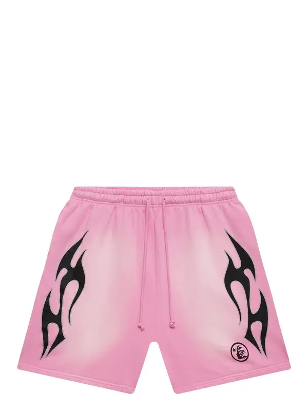 HELLSTAR X Complex Sports Flame Shorts - Pink
