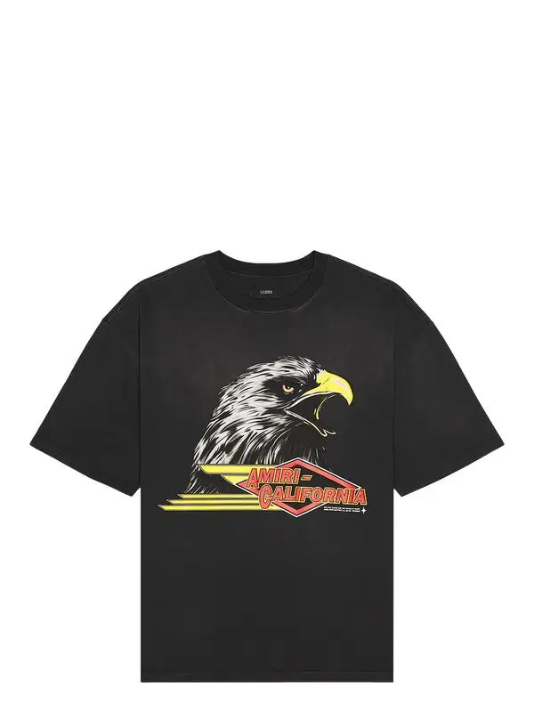 Amiri Eagle Graphic Oversized T-shirt - Black