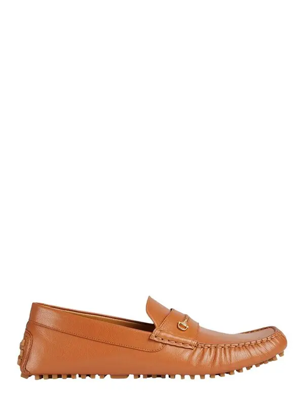 Gucci Driver Loafer With Horsebit - Brown