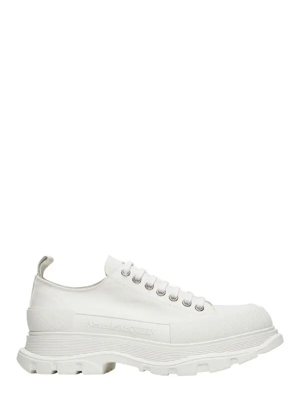Alexander McQueen Tread Slick Lace Up Sneakers - White