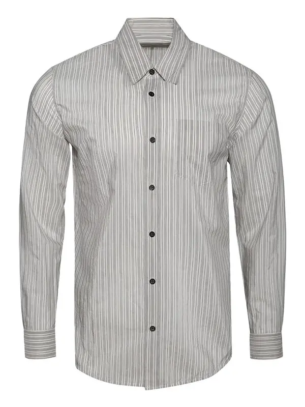 Dries Van Noten Striped Long-sleeve Shirt - Grey