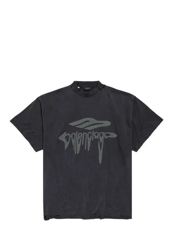 Balenciaga 3b Liquefied T-shirt - Black