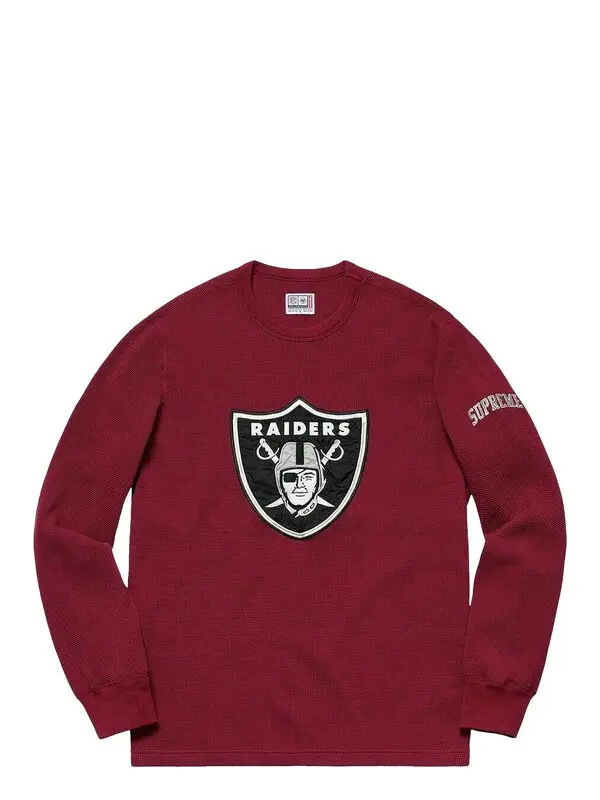 Supreme X Nfl Raiders '47 Thermal Shirt - Red