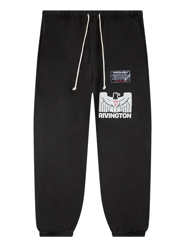 RIVINGTON ROI REBIS Flag Sweatpants - Black