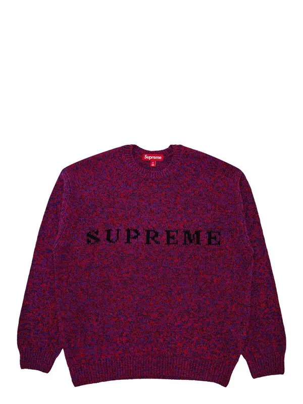 Supreme Contrast Logo Sweater - Red