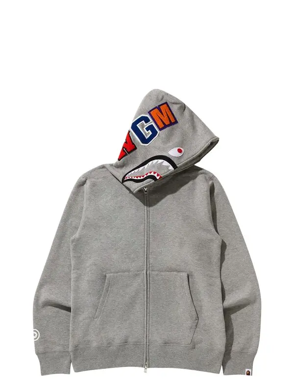 A BATHING APE Shark Full Zip Hoodie - Grey