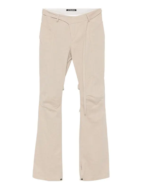 Ottolinger Deconstructed Flared Chino Pants - Brown