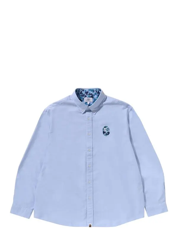 A BATHING APE Abc Camo One Point Relaxed Fit Shirt - Blue