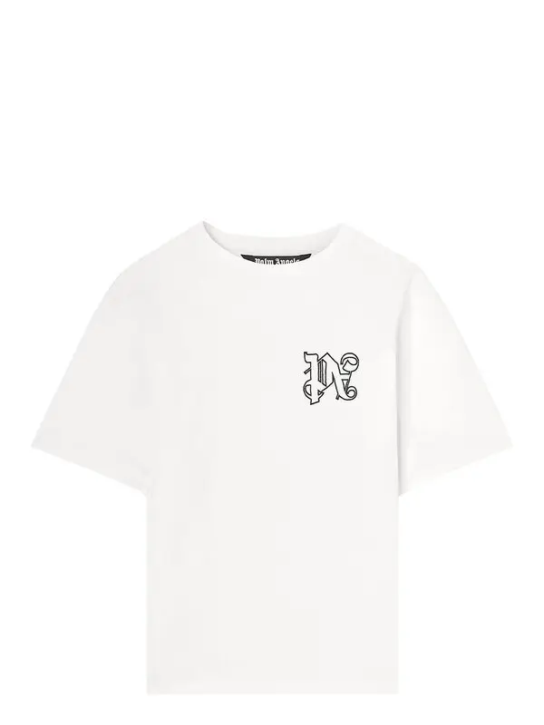 Palm Angels Monogram Regular Fit Tee - White