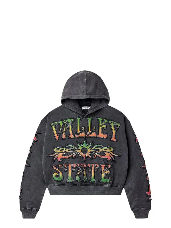 VALE FOREVER Tribal Pullover Hoodie - Black