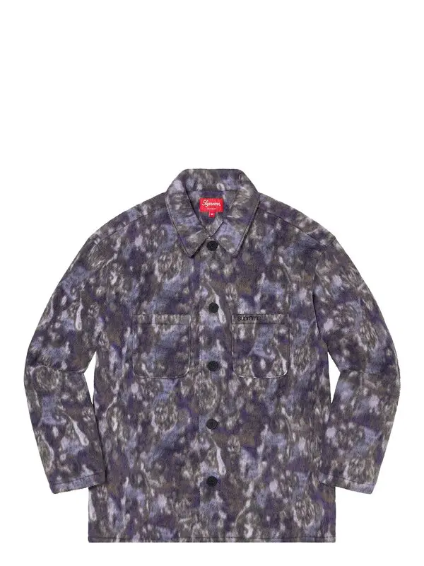 Supreme Paisley Fleece Shirt - Purple
