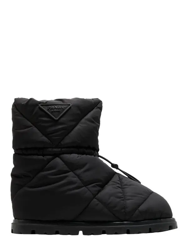 Prada Blow 19 Quilted Nylon Boots - Black