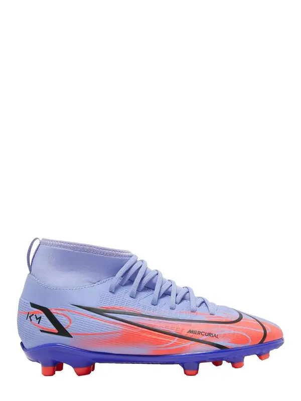 Nike Kylian Mbappé X Mercurial Superfly 8 Club Mg Gs 'flames' Soccer Cleats - Purple