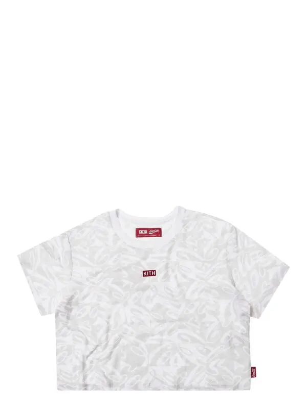 Kith X Coca-cola Checkered Cropped Tee - White