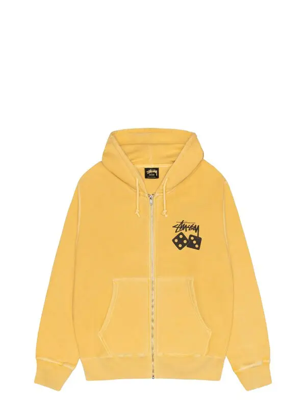 StÜssy Dice Zip Hoodie - Yellow