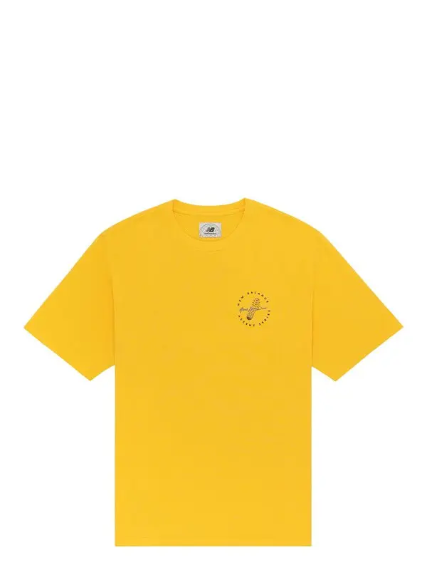 Aimé Leon Dore X New Balance Garment Dyed Logo Tee - Yellow
