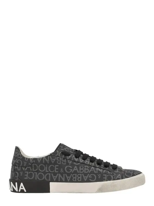 Dolce & Gabbana Portofino Vintage Sneakers - Black