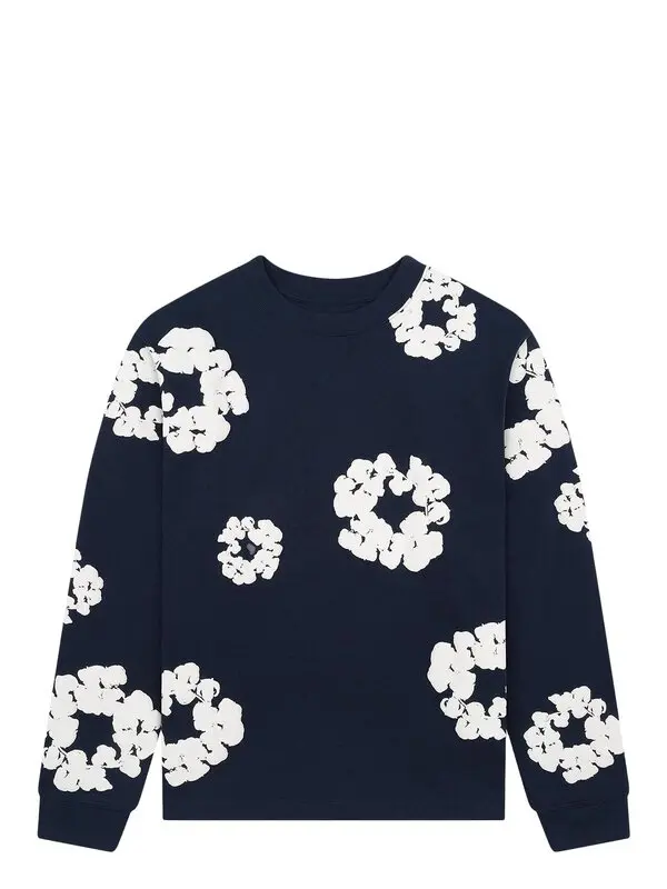 DENIM TEARS Wreath Long-sleeve T-shirt - Blue