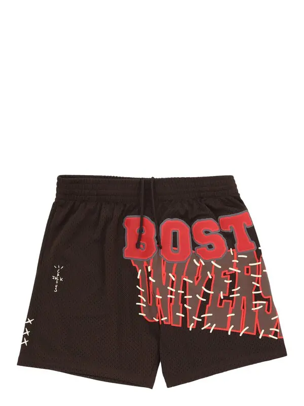 CACTUS JACK BY TRAVIS SCOTT Cactus Jack X Mitchell & Ness Boston University Shorts - Brown