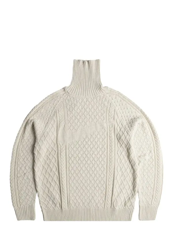 Nike Cable Knit Turtleneck Sweater - White