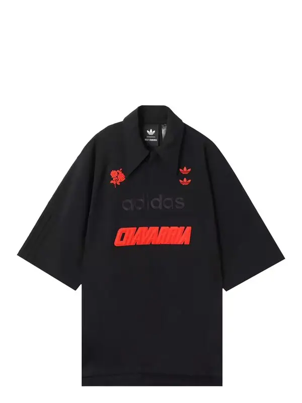 Adidas X Willy Chavarria Logo Polo Shirt - Black