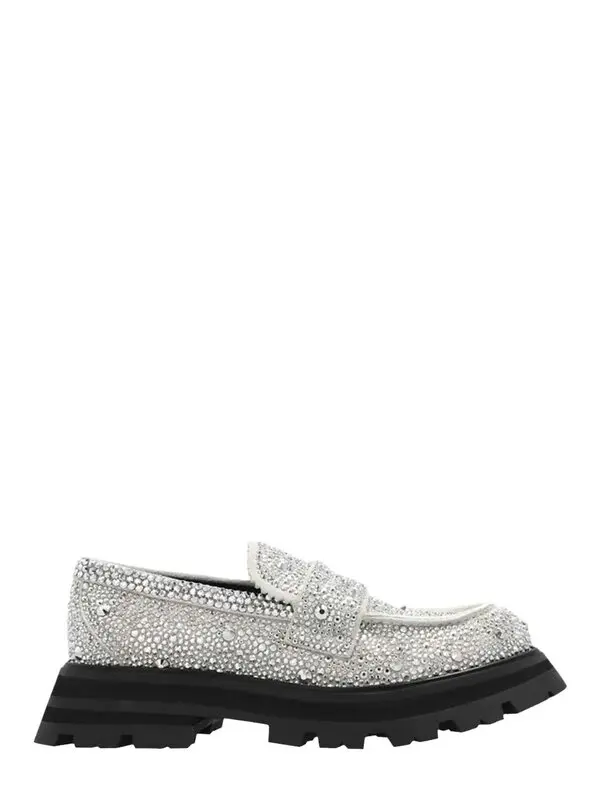 Alexander McQueen Wander Crystal Embellished Loafer - White