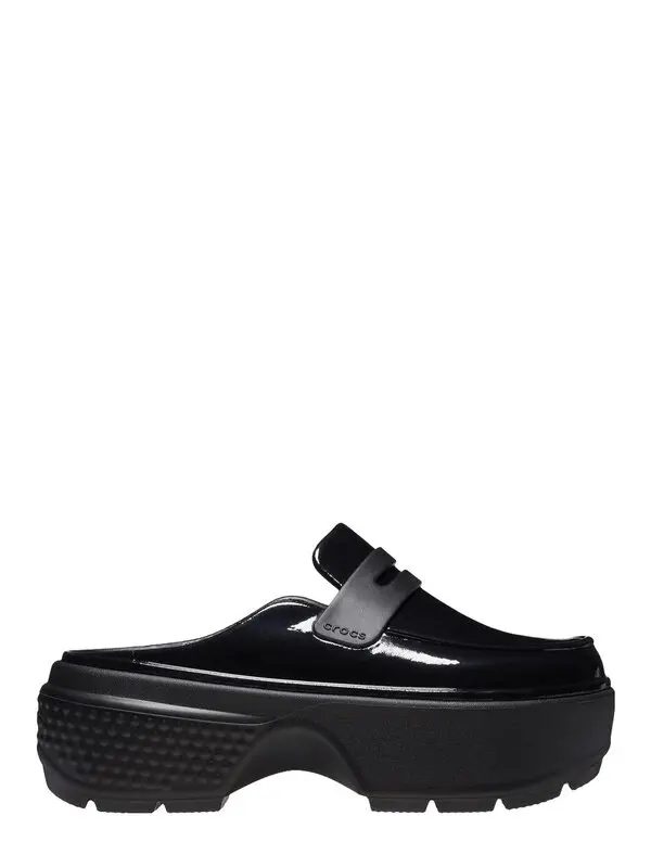 CROCS Stomp High Shine Loafer - Black