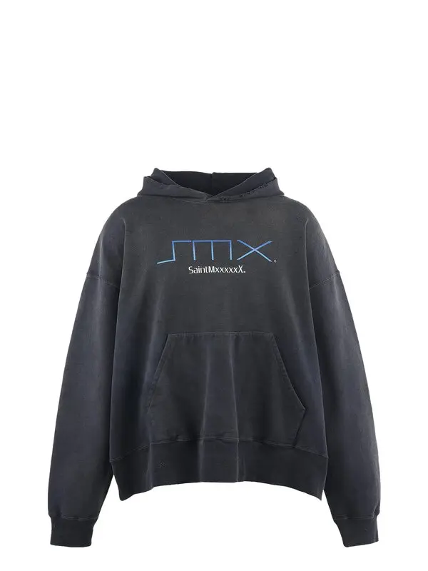 SAINT MXXXXXX Hooded Pullover - Black