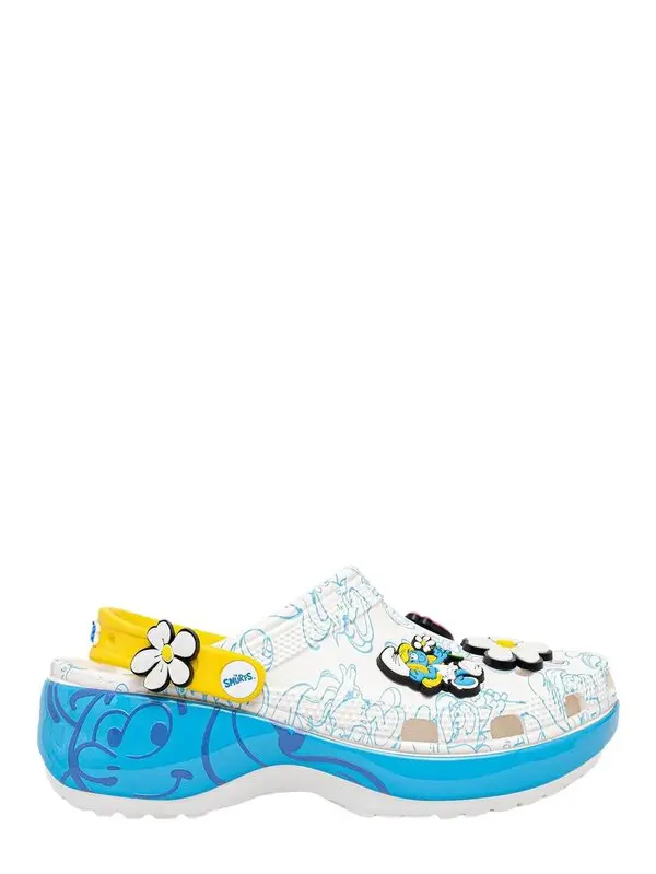 CROCS The Smurfs X Classic Platform Clog 'smurfette - White