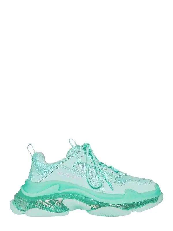 Balenciaga Triple S Clear Sole Sneakers - Green