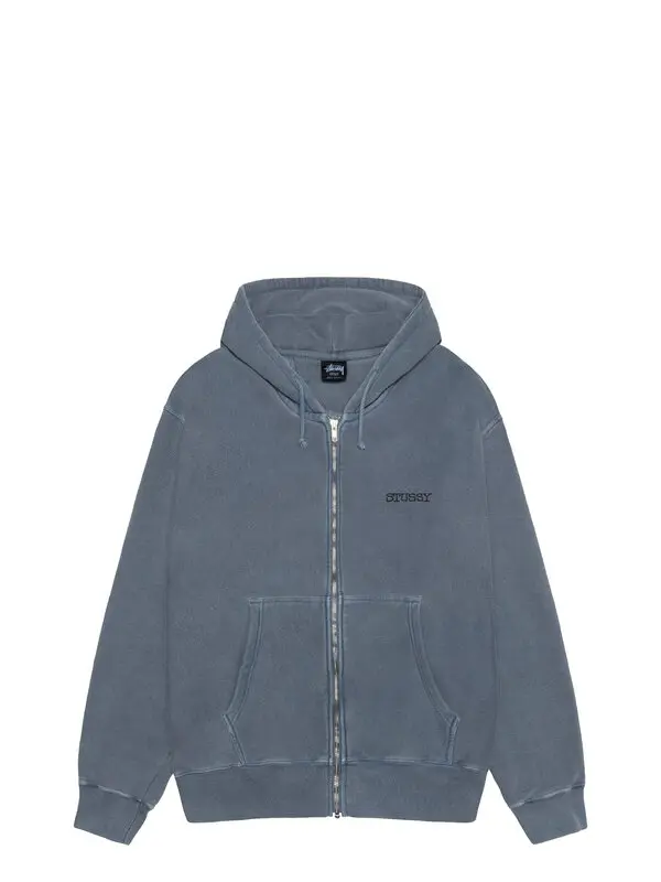 StÜssy Jumbo Zip Hoodie - Blue