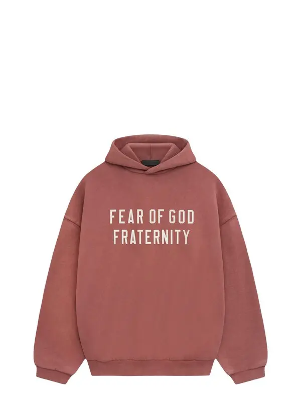 Fear Of God Heavy Fleece Hoodie - Red