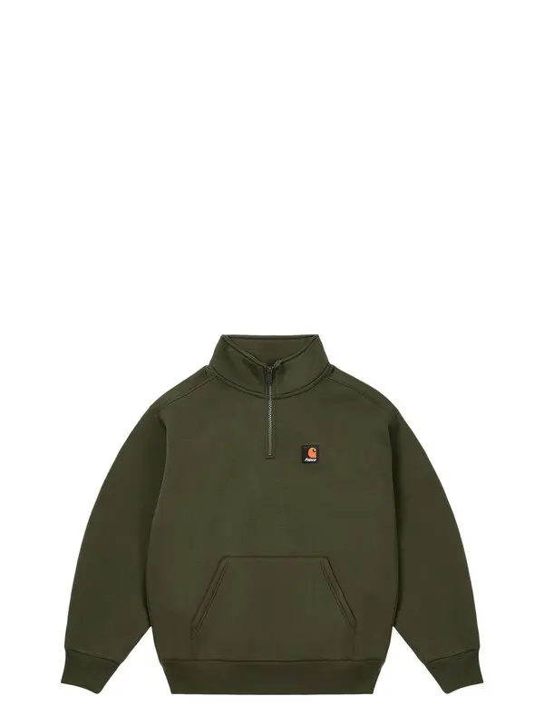 PALACE X Carhartt Wip Carlux 1/2 Zip Sweatshirt - Green
