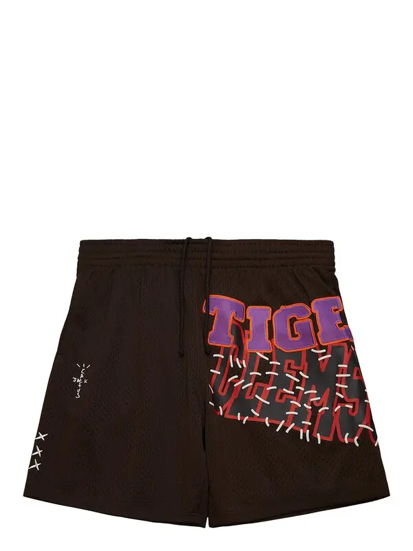 CACTUS JACK BY TRAVIS SCOTT X Mitchell & Ness Clemson University Shorts - Brown