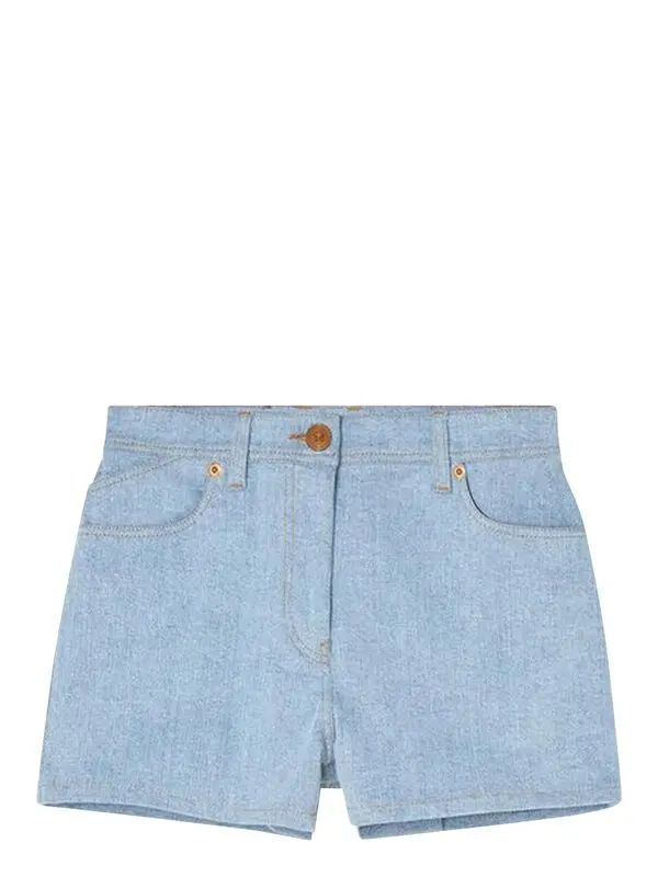 Versace Ventagli Denim Shorts - Blue
