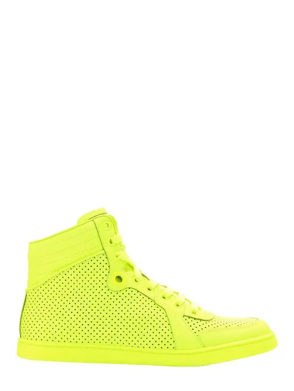 Gucci Leather High-top Sneakers - Yellow