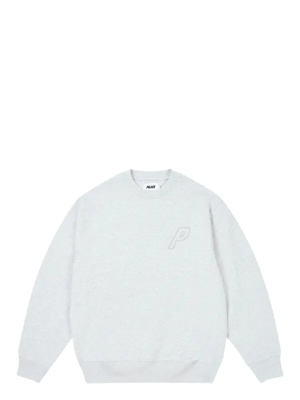 PALACE Outline P-3 Crewneck - Grey