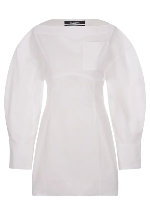 Jacquemus La Casaco Shirt Dress - White