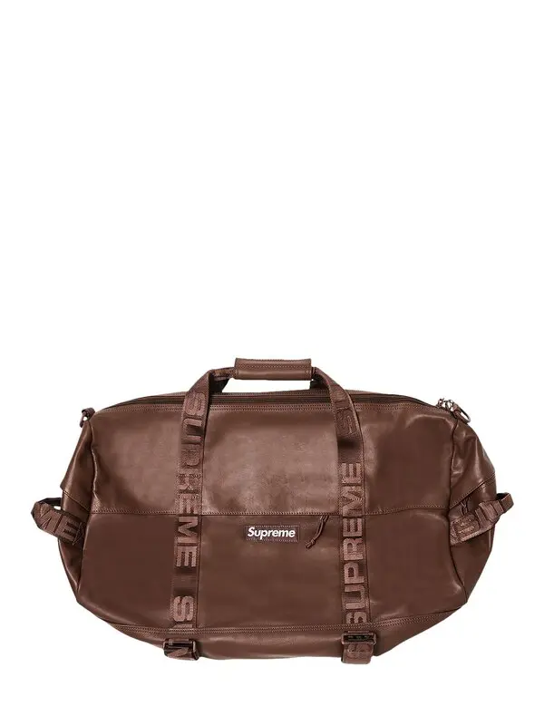 Supreme Leather Duffle Bag - Brown