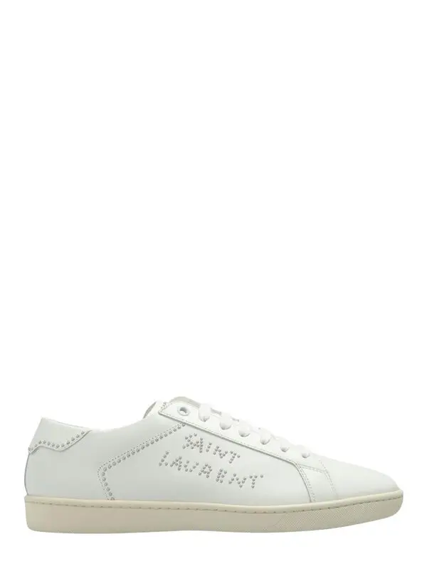 Saint Laurent Sl-80 Low 'optic Studded' Sneakers - White